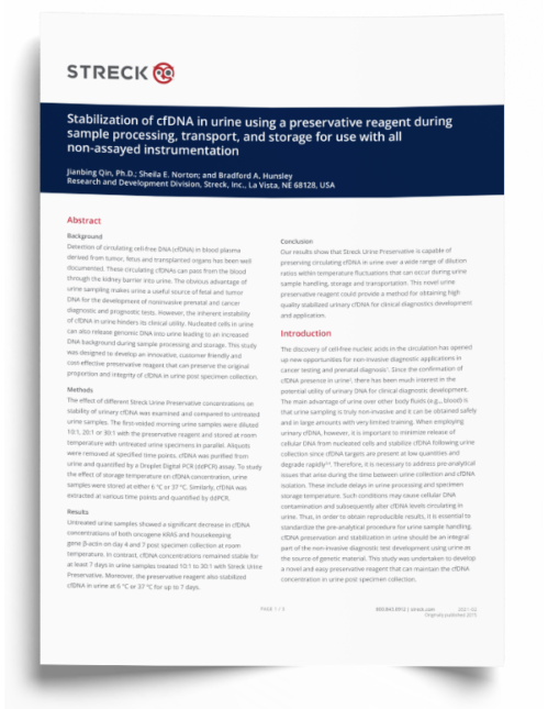 Streck Urine Preserve - Streck