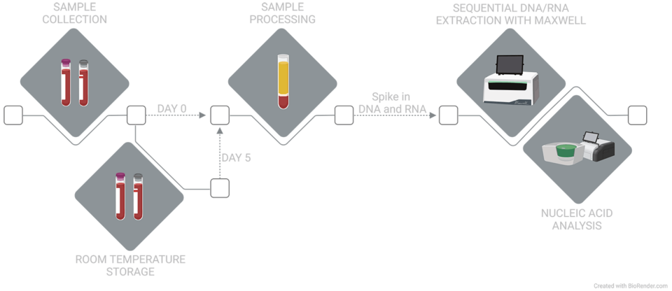 Sequential purification of cfDNA and cfRNA from blood stabilized in ...